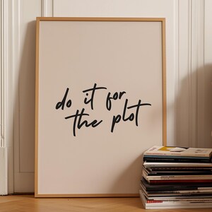Do It for the Plot Definition Wall Art, Retro Print, Digital Download ...