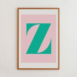 Personalized Letter Art Print Custom Wall Art Name Sign Poster ...