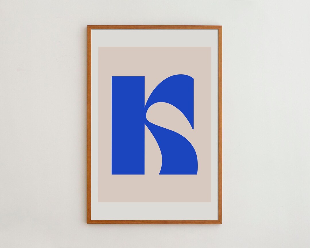Personalized Initial Typography Wall Art Print With a Wide Range of ...