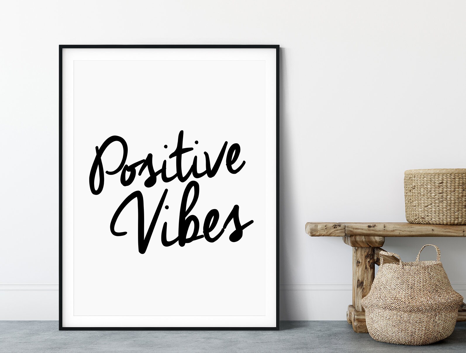 Positive Quotes Wall Art Positive Vibes Good Vibes Only | Etsy