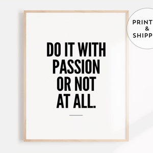 Black and White Prints Motivational Poster Office Decor | Etsy