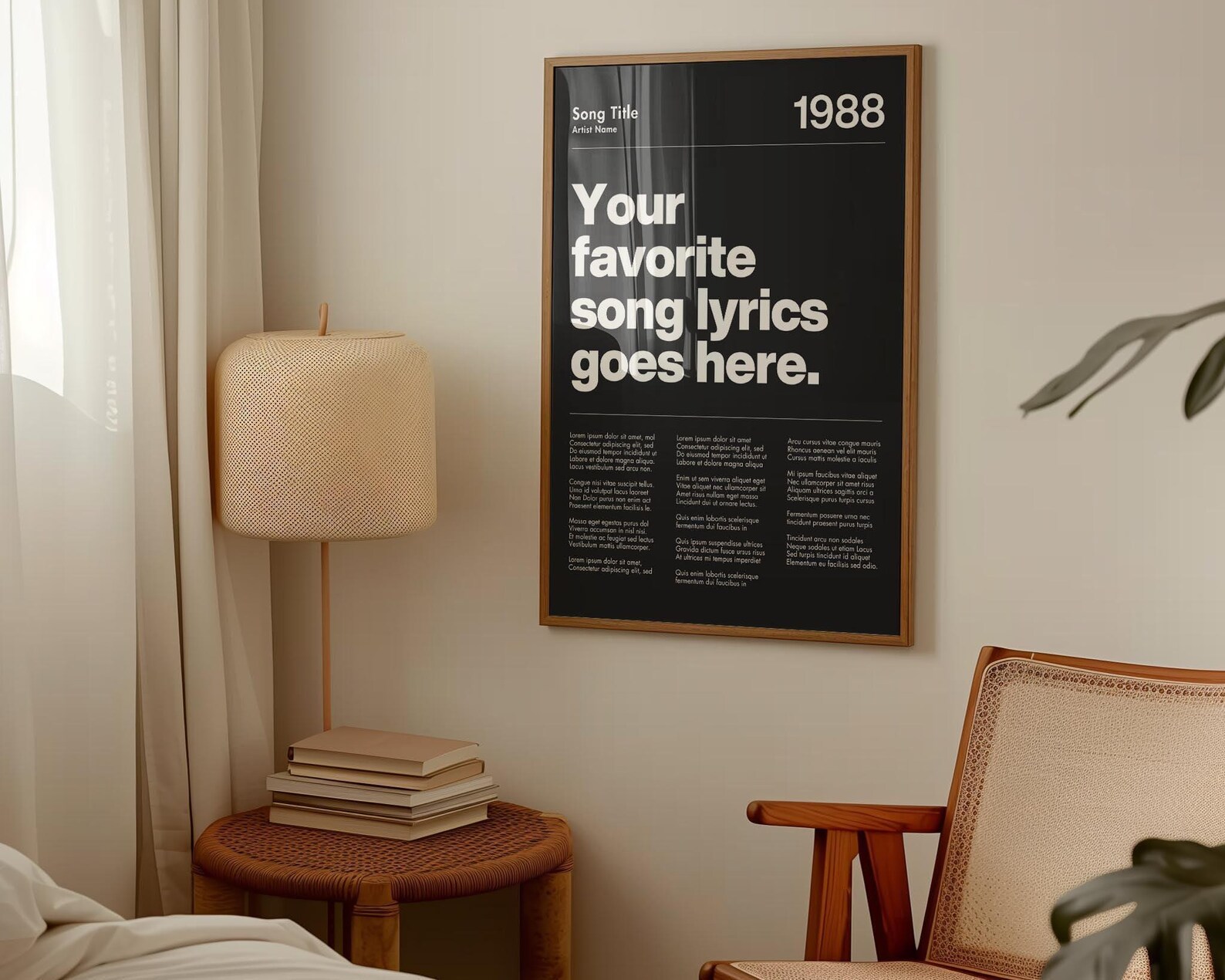 Personalized Song Lyric Poster: Custom Wall Art, Music Gift - Etsy