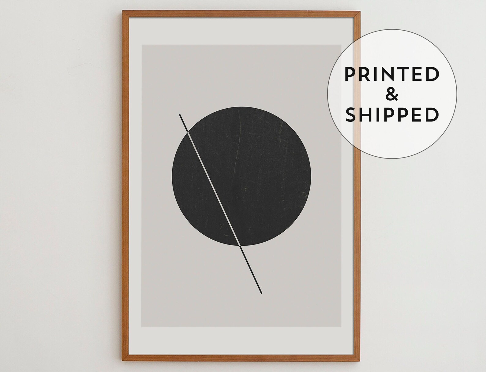 Circle and Line Geometric Wall Art Physically Printed - Etsy