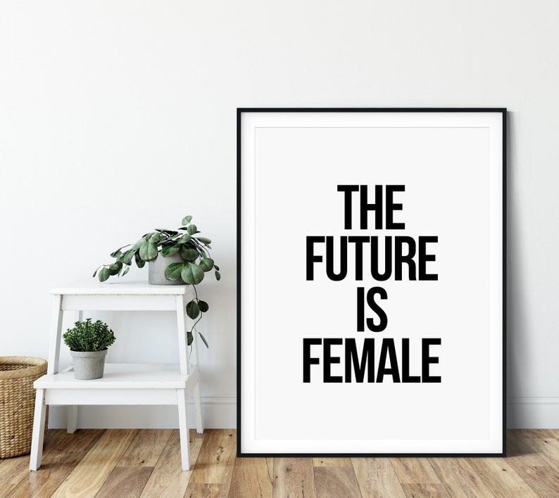 The Future is Female Typography Wall Art Print Modern - Etsy