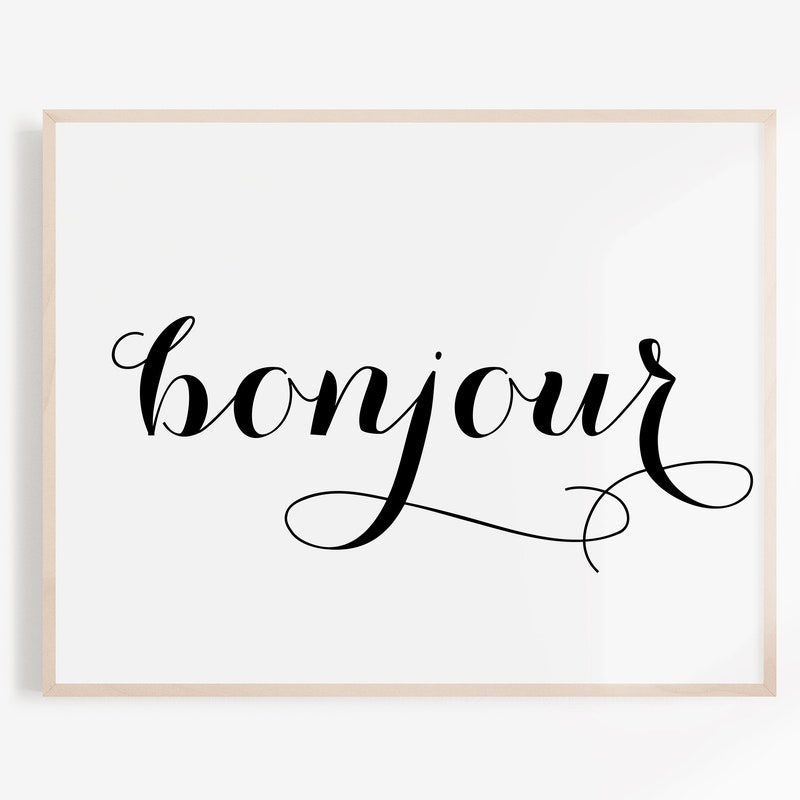 Bonjour Sign - Etsy