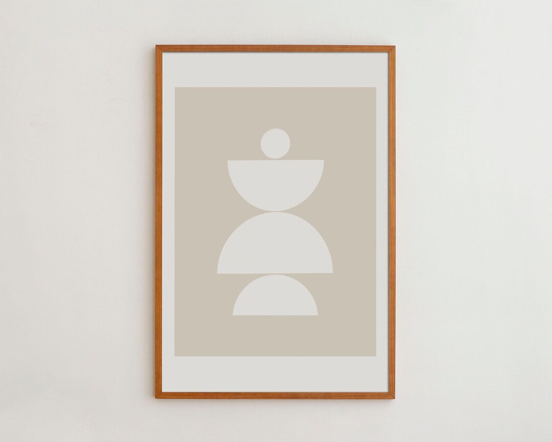 Abstract Wall Art Canvas Print Neutral Colors Minimalist Art Poster ...
