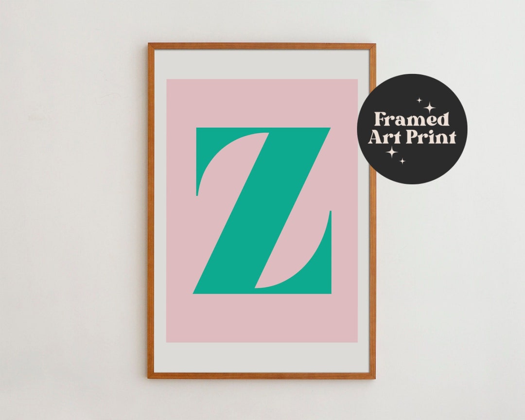 Personalized Letter Art Print Custom Wall Art Name Sign Poster ...