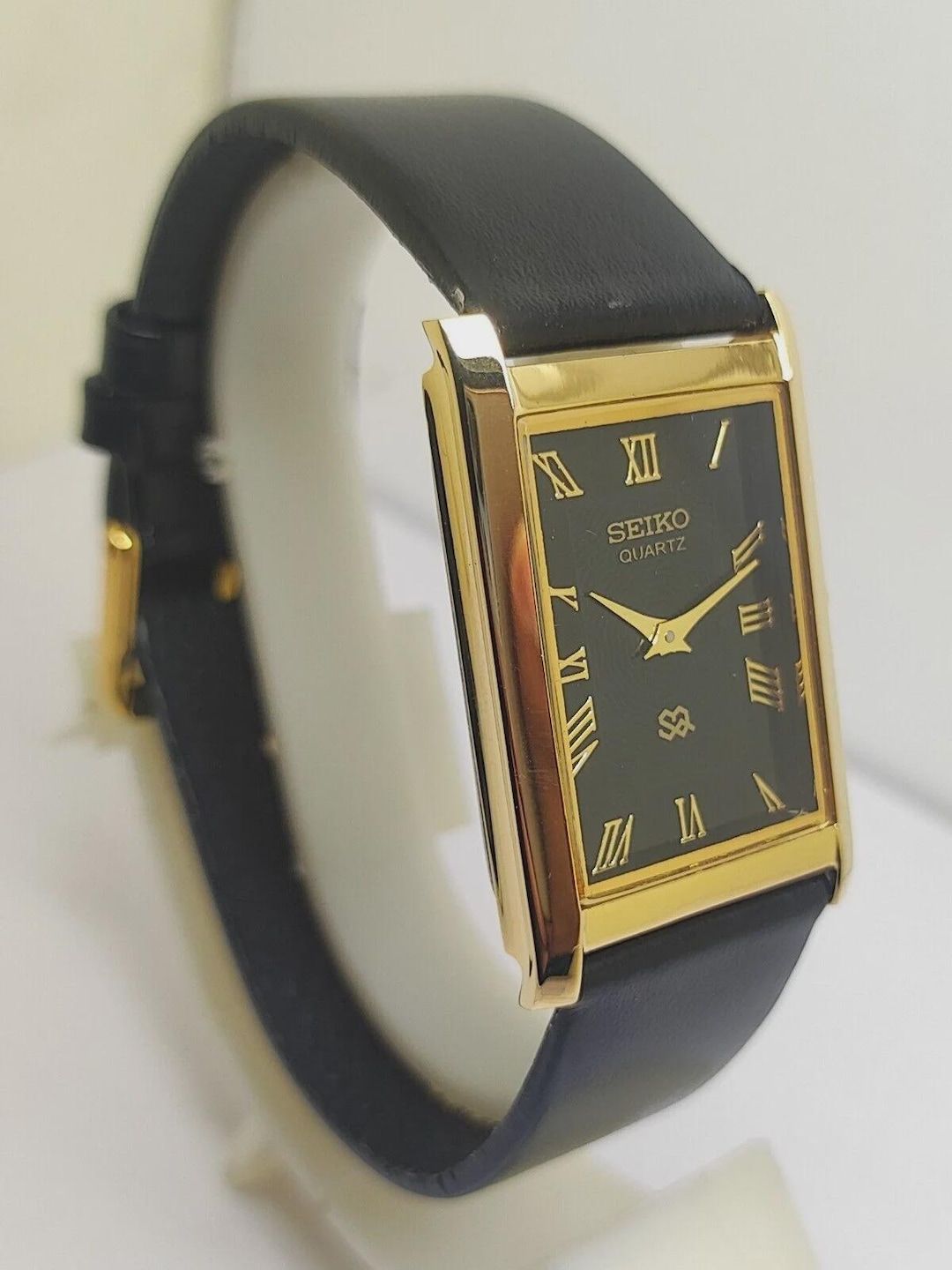 Vintage Seiko Tank Watch 1980s — Gold Tone Rectangular Watches for ...