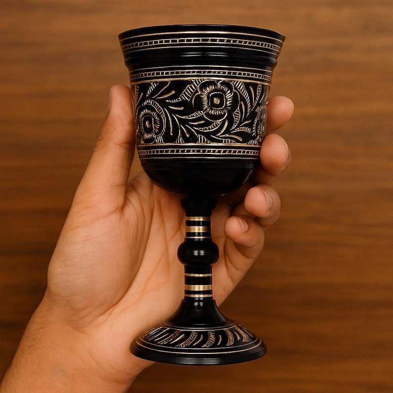 Black Brass Goblet – Handcrafted Gothic Chalice, Witchy Decor - Etsy