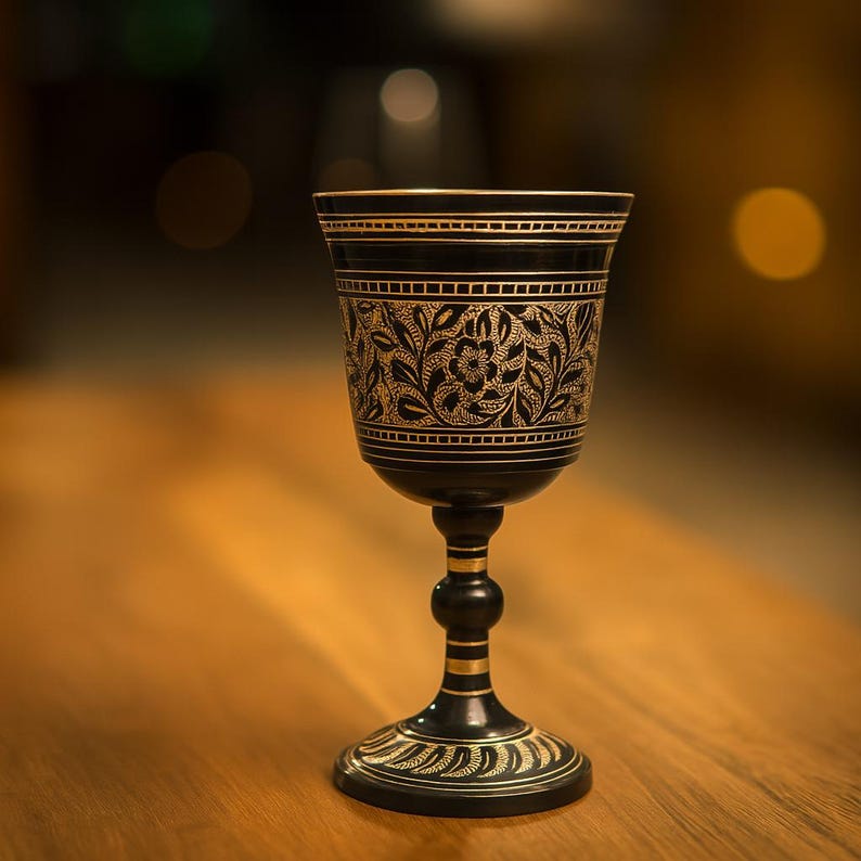 Black Brass Goblet – Handcrafted Gothic Chalice, Witchy Decor - Etsy