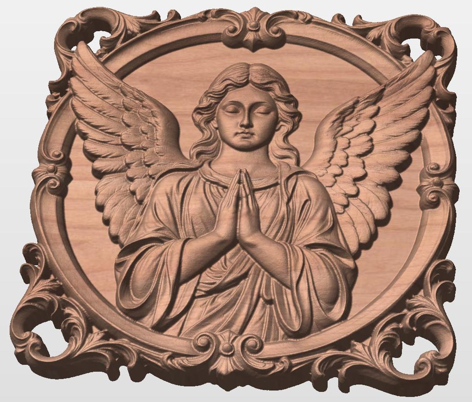 Praying Angel Relief STL File for CNC Router (digital Download) - Etsy