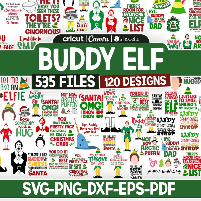 Buddy Elf Clipart - Etsy