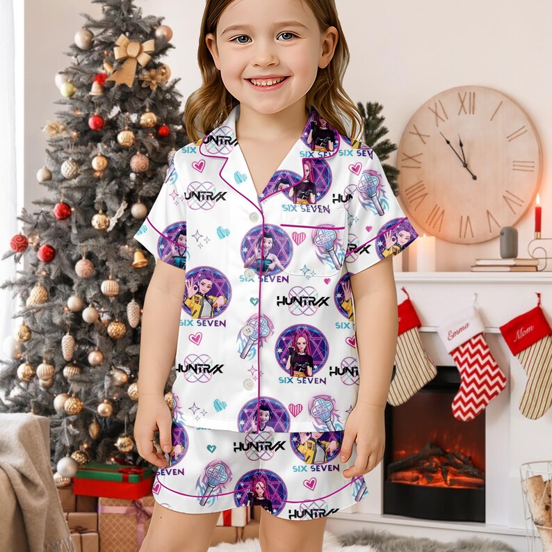 Six Seven 6 7 Meme Kpop Demon Hunters Satin Pajamas, Huntrix Six Seven ...