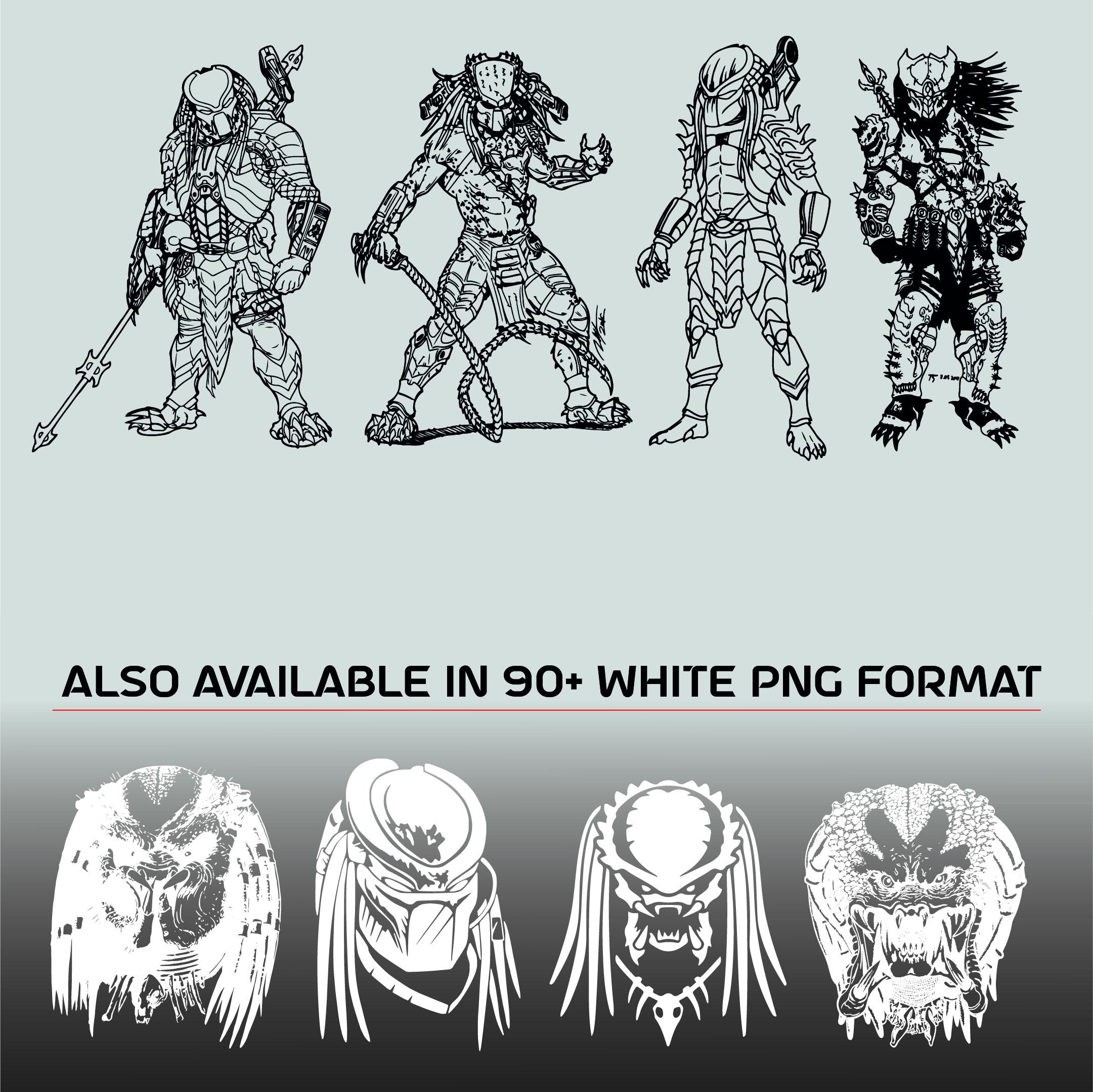 Predator SVG Mega Bundle 90+ | Yautja Mask & Hunter Designs | Cricut ...