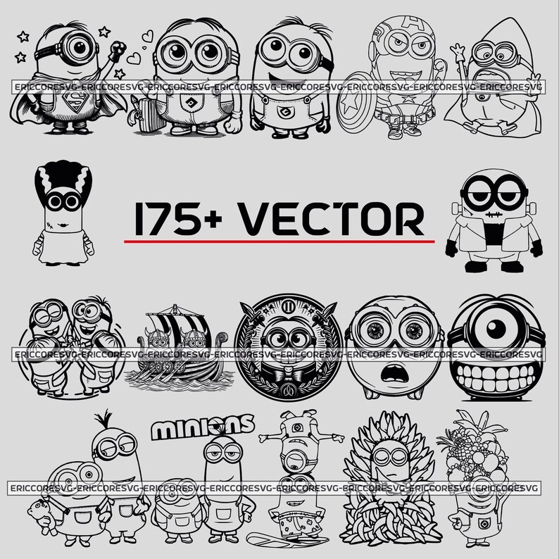 Cartoon Helper Character SVG Pack | 175 Cute Files for Cricut & Laser ...