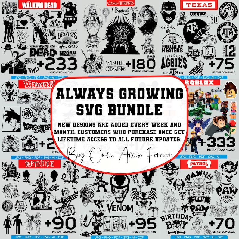 6000+ SVG Mega Bundle: Cricut, Silhouette, Sublimation (digital ...