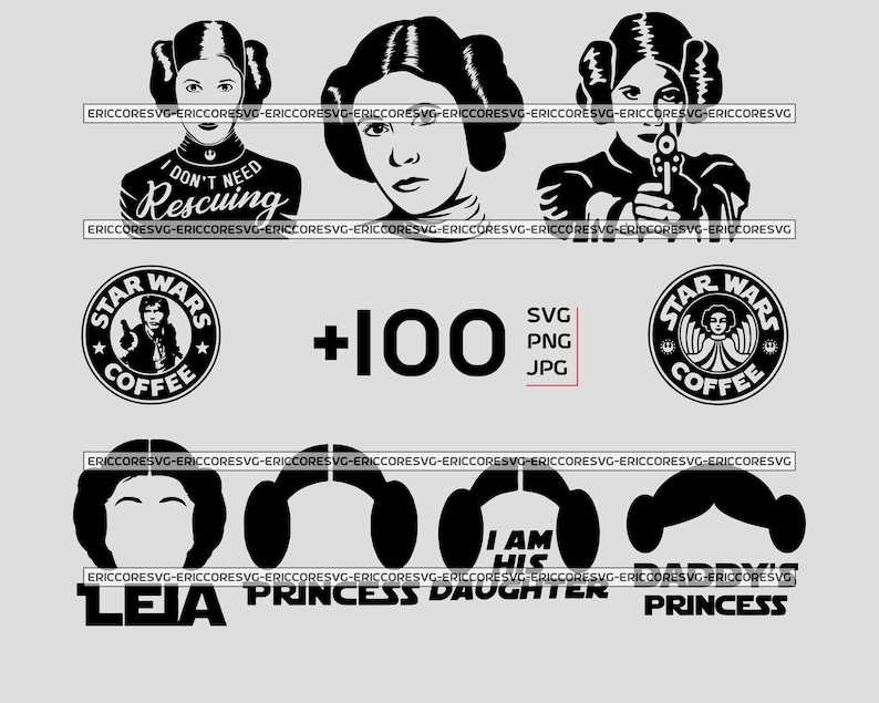 Princess Leia SVG Bundle | Star Wars Rebel Files (digital Download) - Etsy