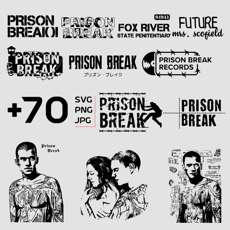 Prison Escape SVG PNG Bundle | Inmate, Tattoo & Jail Breakout Designs ...