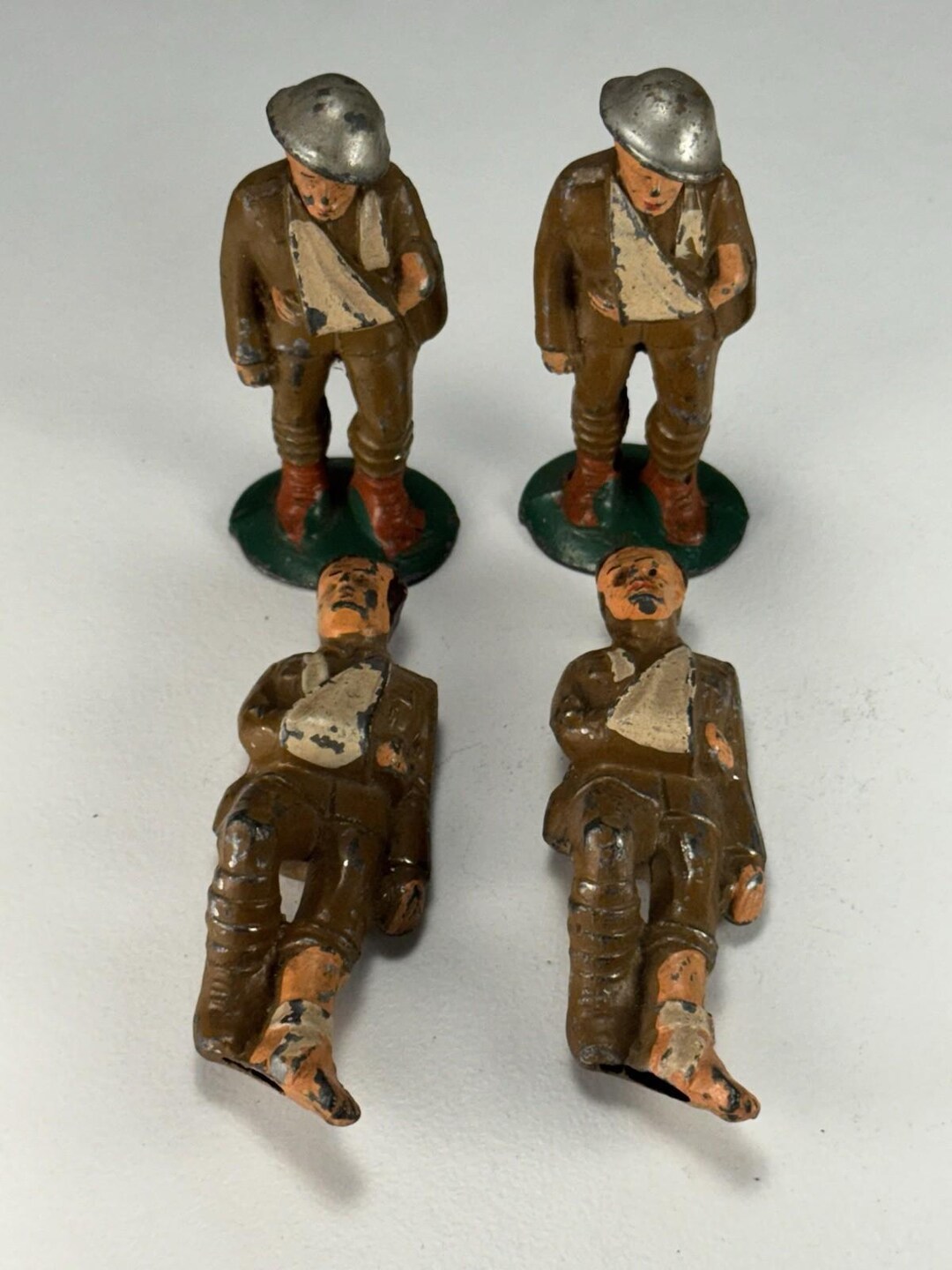 Vintage Barclay Manoil Lead Toy Soldiers Wounded / Injured WWI Lot of 4 ...