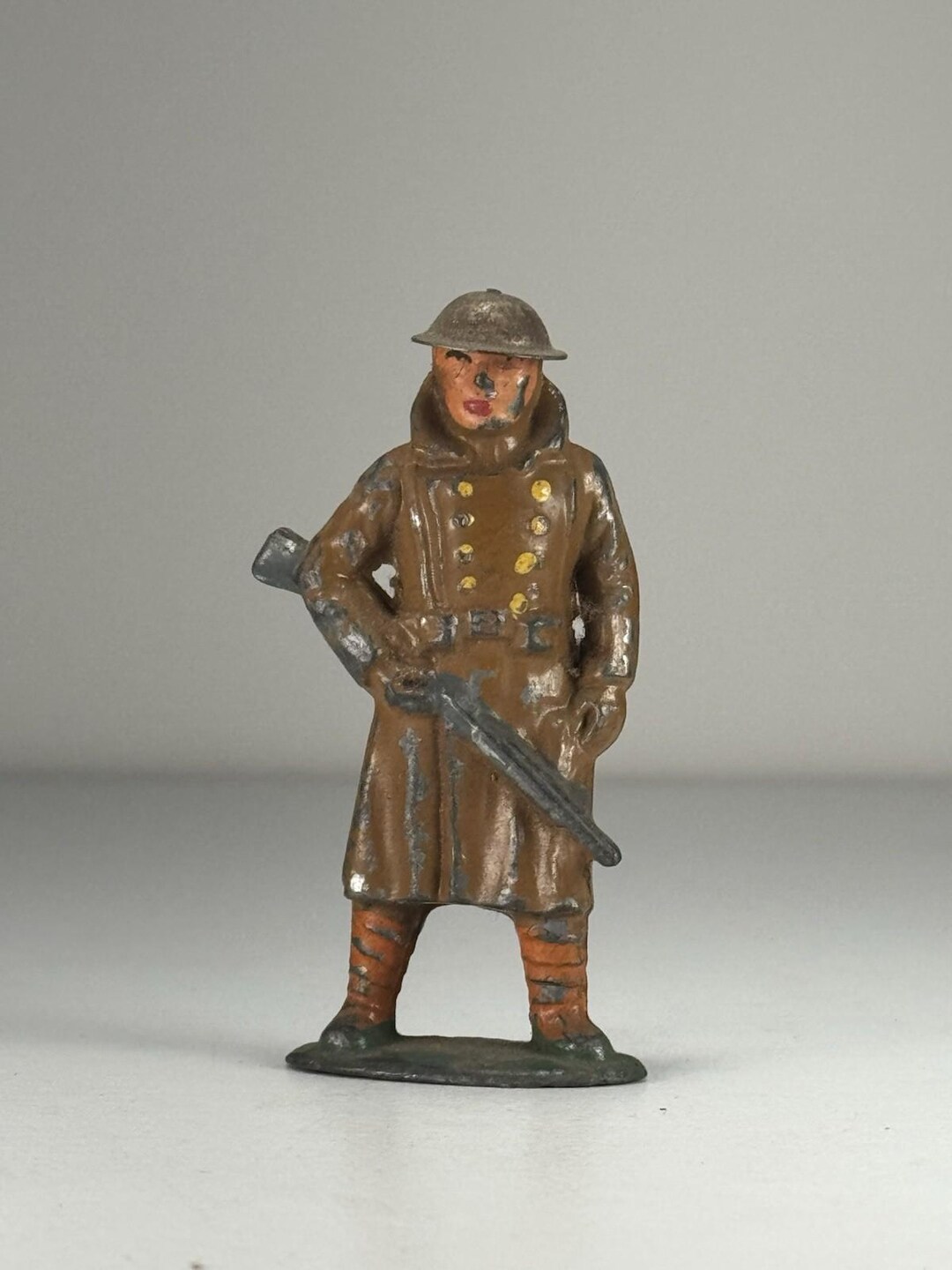 Antique 1930s Barclay Manoil WWI Lead Toy Soldier Greatcoat Rifle ...