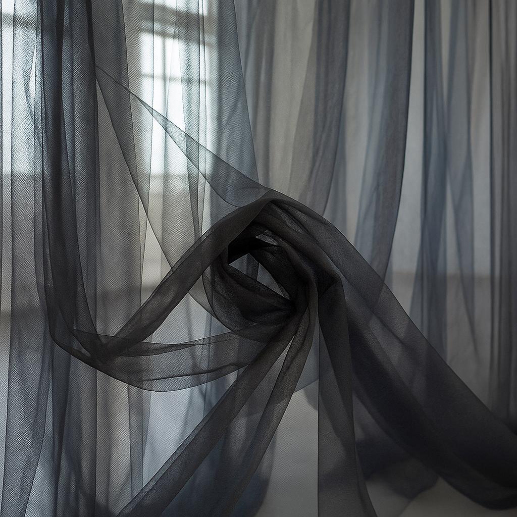 Black Soft Tulle Fabric 300cm Wide, Sheer Netting Mesh for Wedding ...