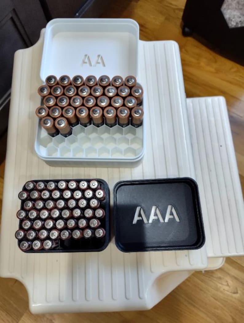Hexagon Battery Storage Case – Modular AA, AAA, 18650 Organizer (3D ...