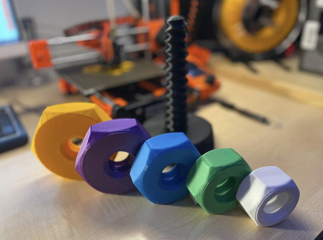 3D Printed Nuts & Bolt Stacking Toy – Montessori Learning STL Model - Etsy