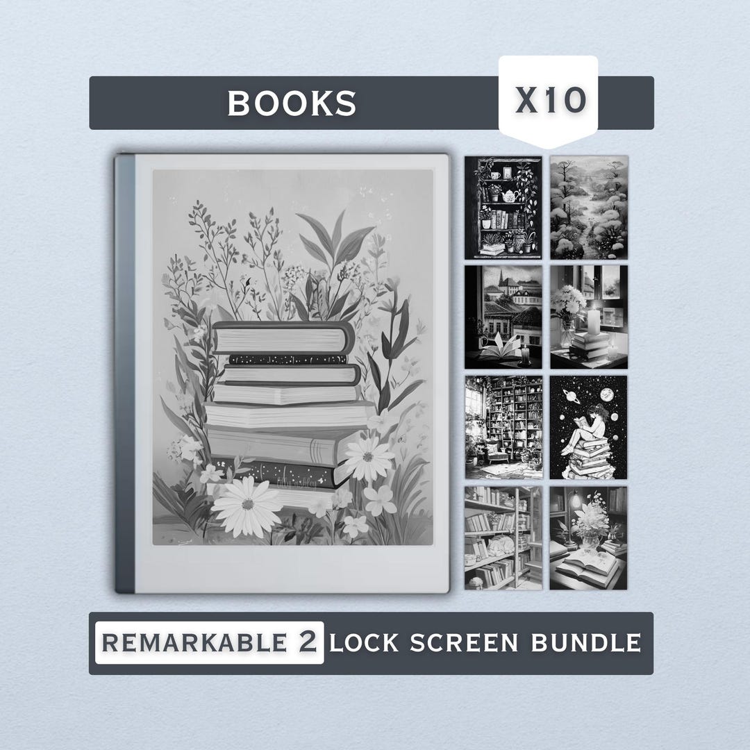 Lock Screen Bundle for Remarkable 2 – Books Theme - Etsy