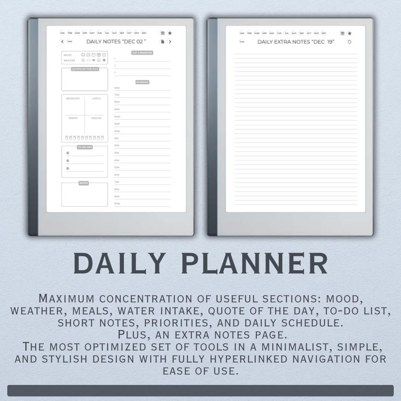 Daily Planner 2026 for Remarkable 2 - Etsy