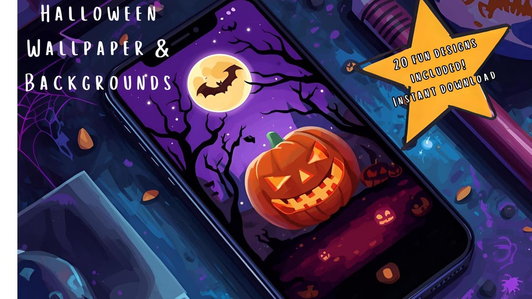Halloween Desktop Wallpaper & Printouts - Etsy