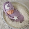 Baby Moon Hat, Newborn Photo Prop, Sleepy Time Hat, Moon and Star Hat ...