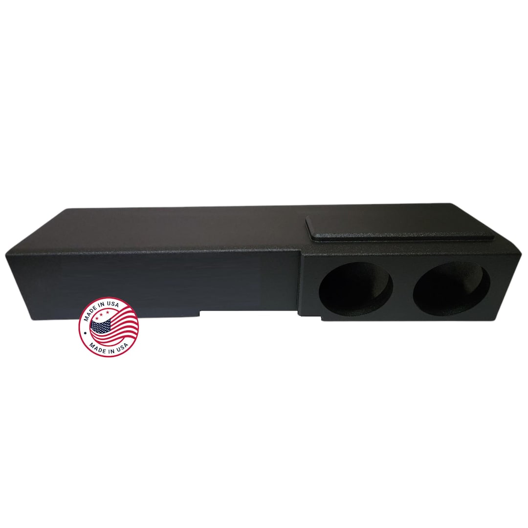 Chevy GMC Ford Crew Cab '07-'24 Dual 8in Ported Subwoofer Box, Double ...