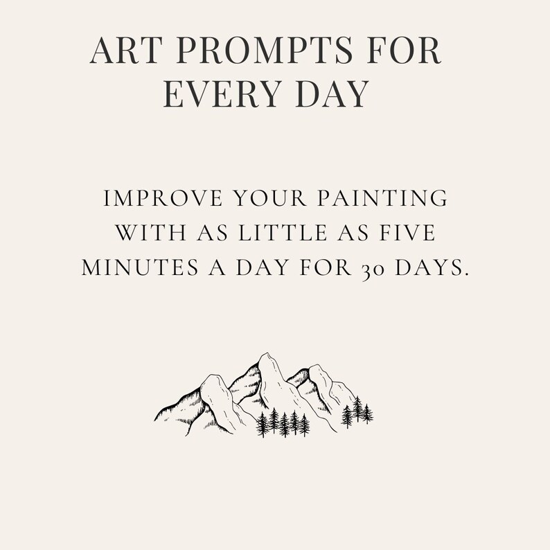 Art Prompts List | 30 Day | Painting Idea List Prompts | Art Journal ...