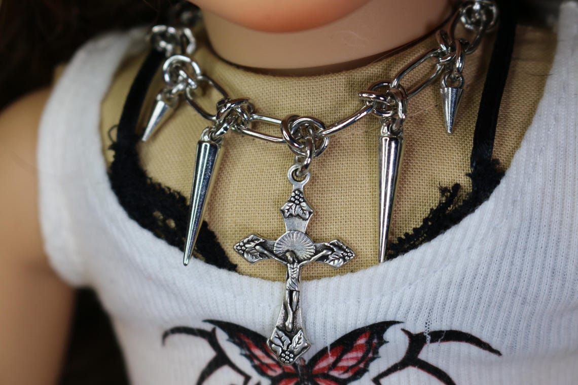 18 Inch Doll Dagger Crucifix Cross Necklace - Etsy