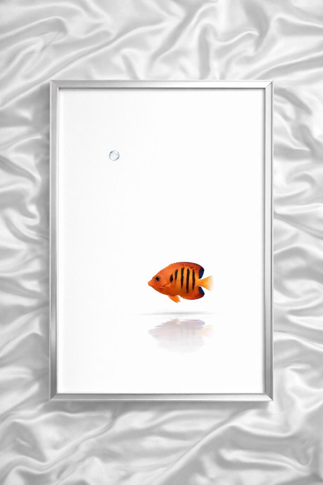 Minimalist Angelfish Wall Art Print Ocean Fish Poster Scandinavian ...