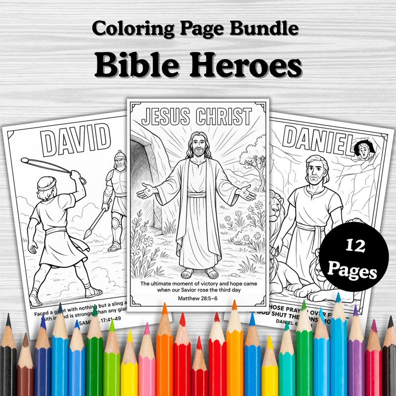 Scripture Coloring Pages - Etsy