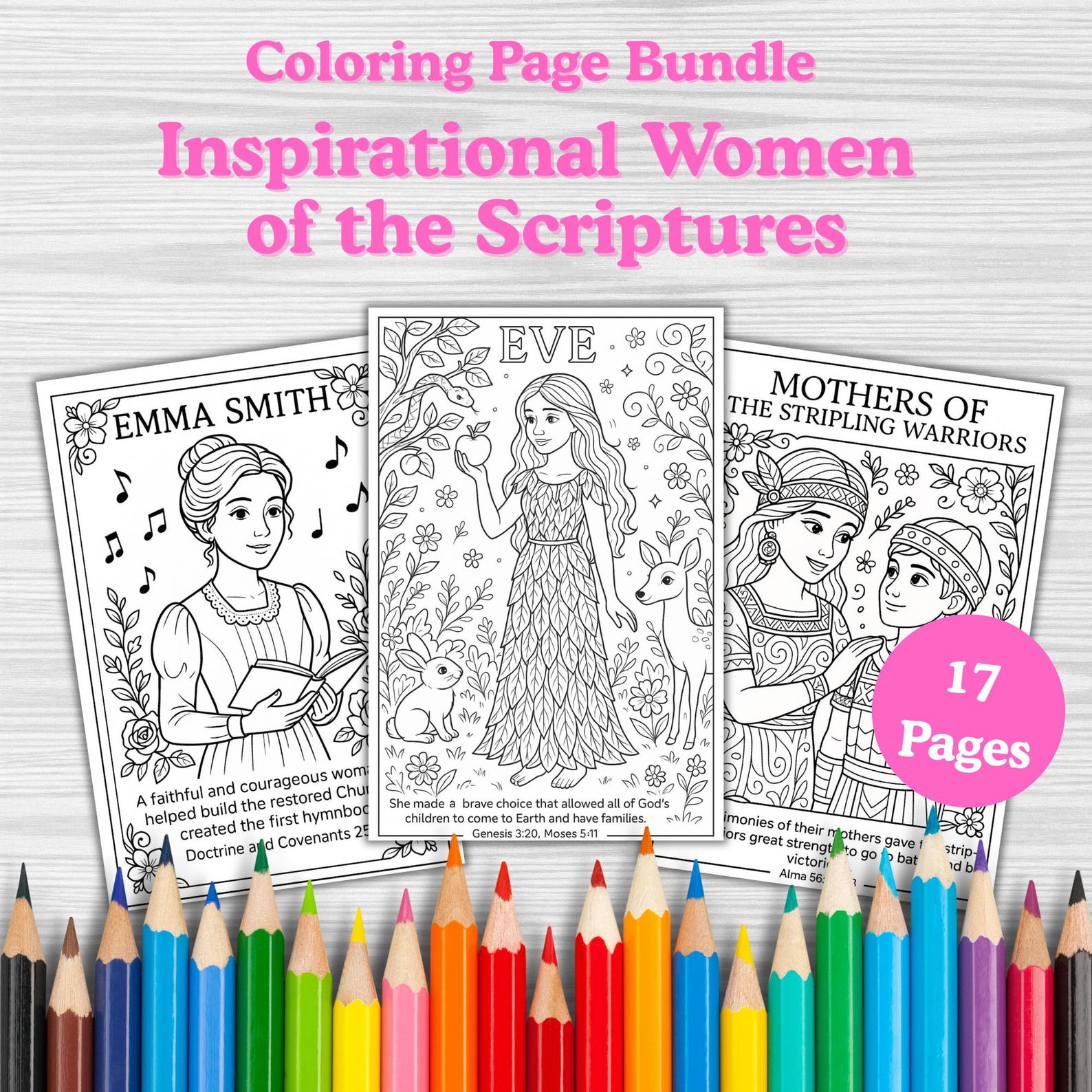 17 Inspirational Women of the Scriptures Faith-based Coloring Pages ...