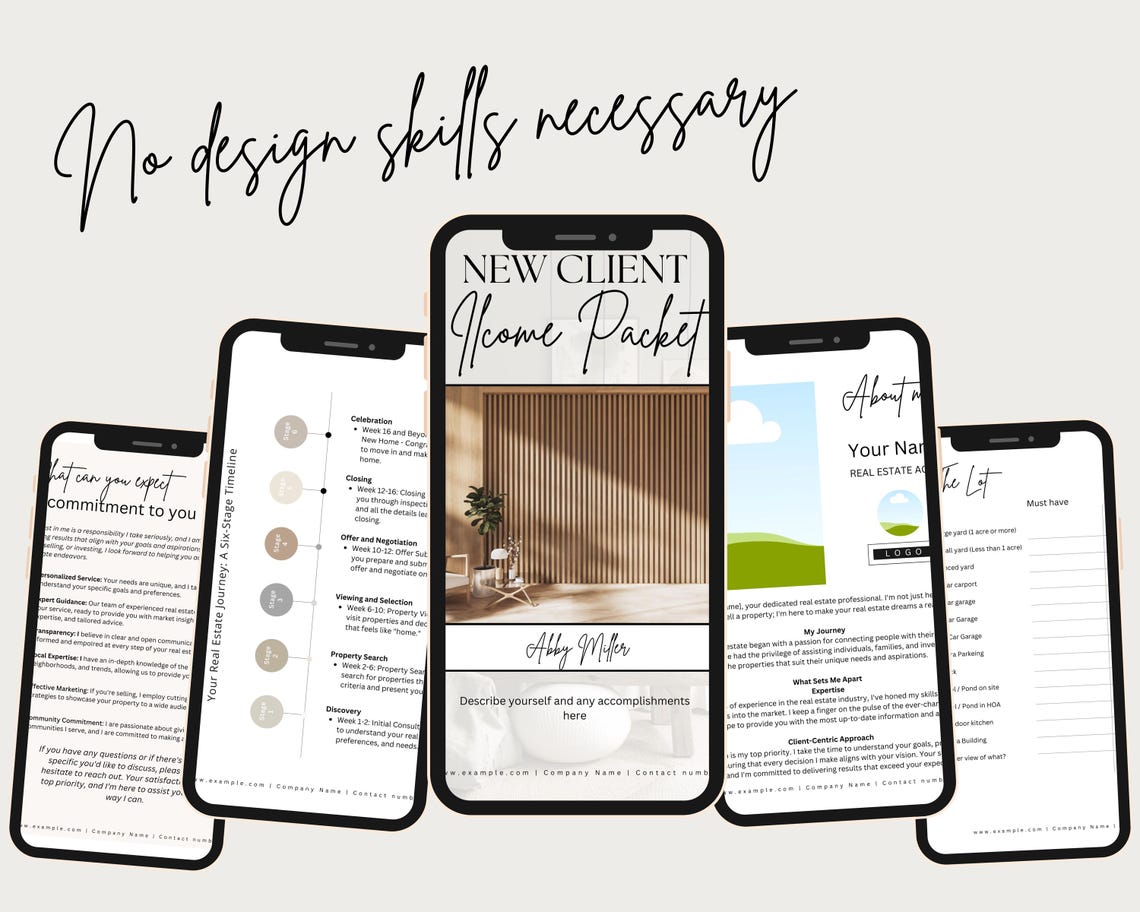 Realtor Client Welcome Packet | Editable Canva Template (digital ...