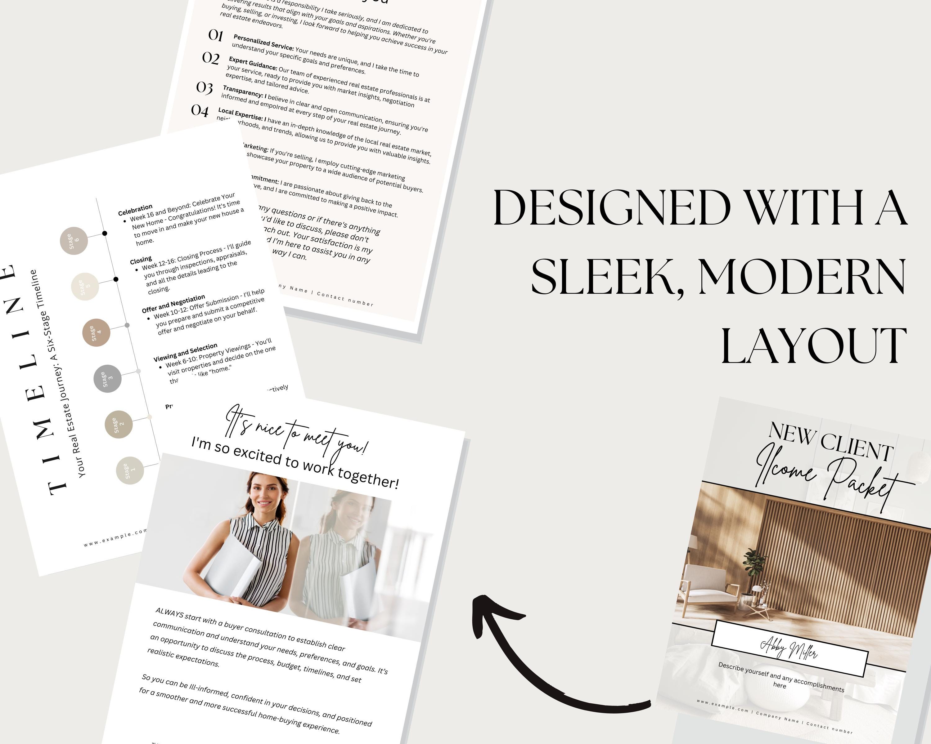Realtor Client Welcome Packet | Editable Canva Template (digital ...