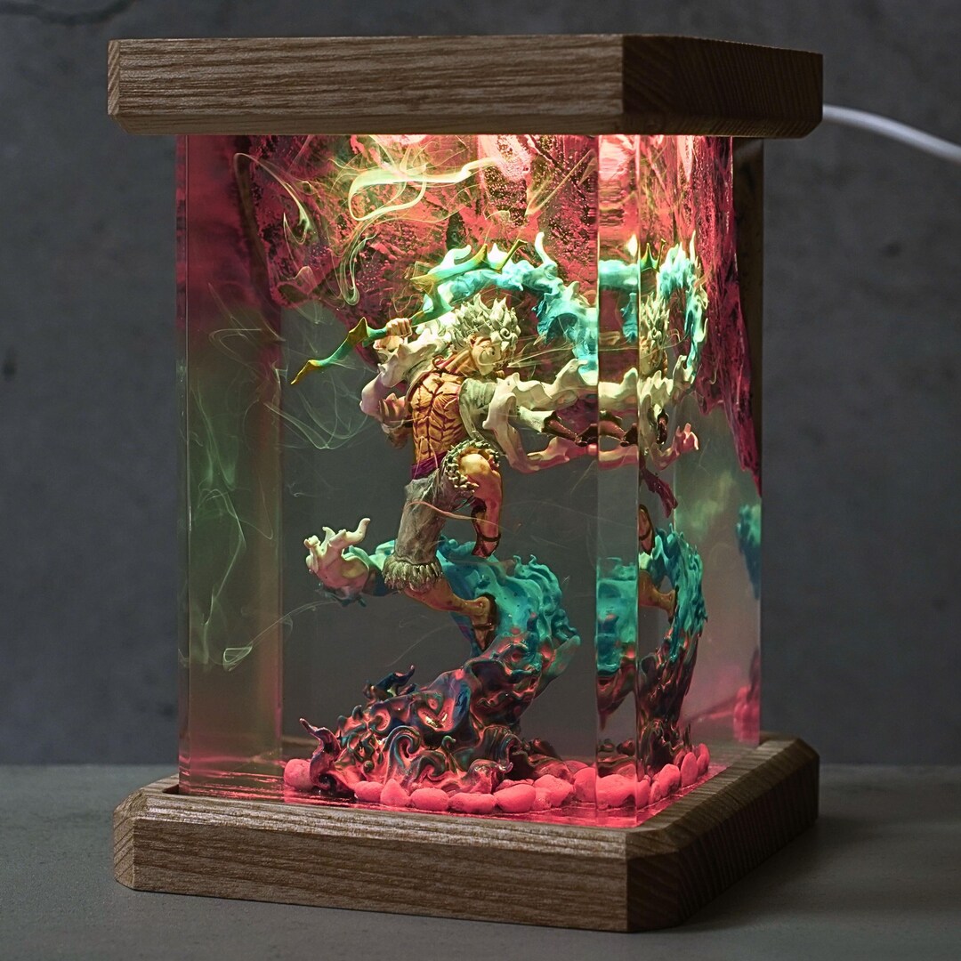 Anime Battle Light, RGB Art Block, Handmade Character Diorama - Etsy