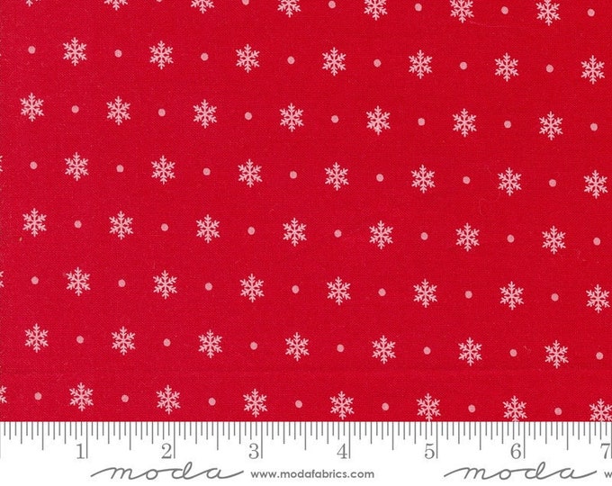 Kitty Christmas by Urban Chicks - Snowflake - Red - Moda 31206 12 - Etsy