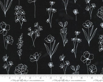 Illustrations by Alli K Design Modern Florals Black Moda | Etsy