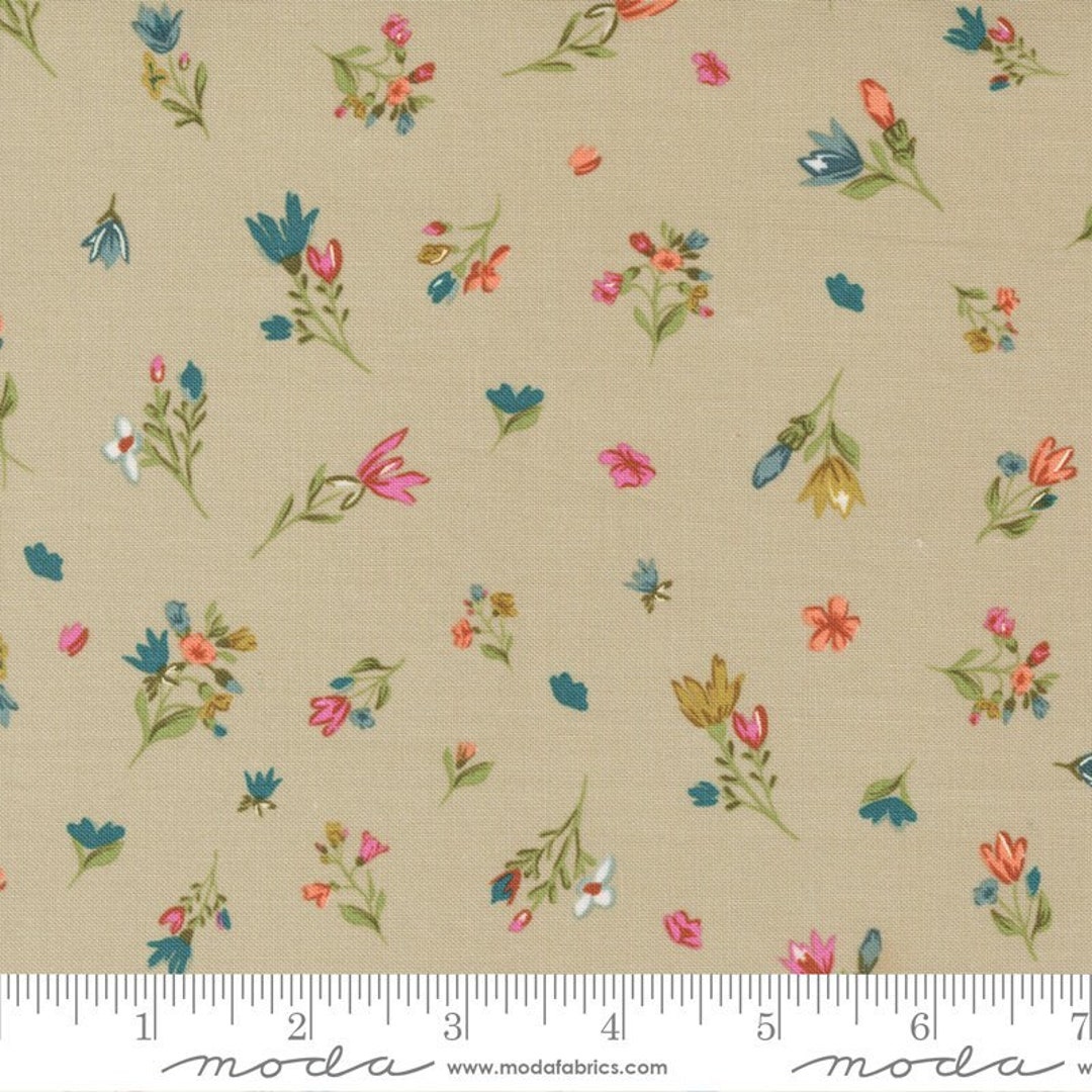 Songbook A New Page by Fancy That Design House - Sm Floral - Tan - Moda ...