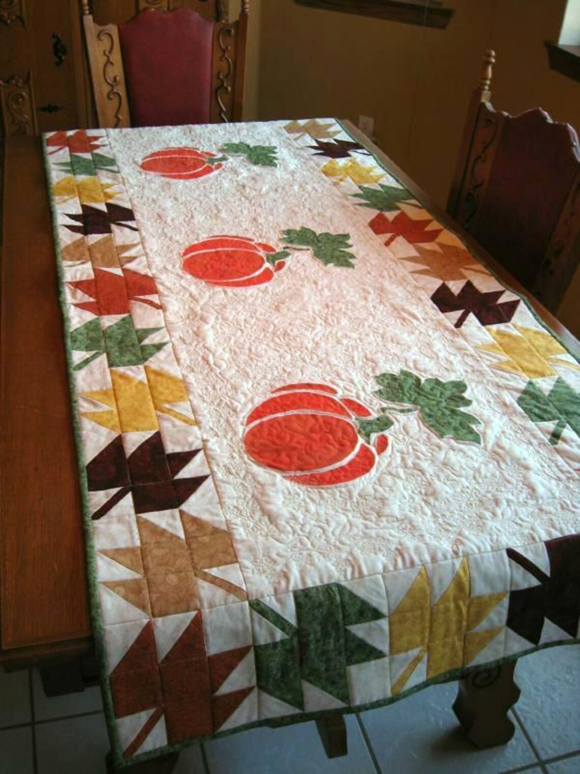 Joys of Fall Table or Bed Runner Pattern Downloadable | Etsy