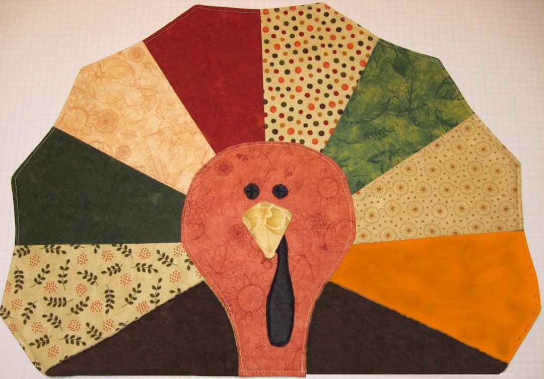 Gobble Gobble - Turkey Placemat Pattern - Downloadable Version - Etsy
