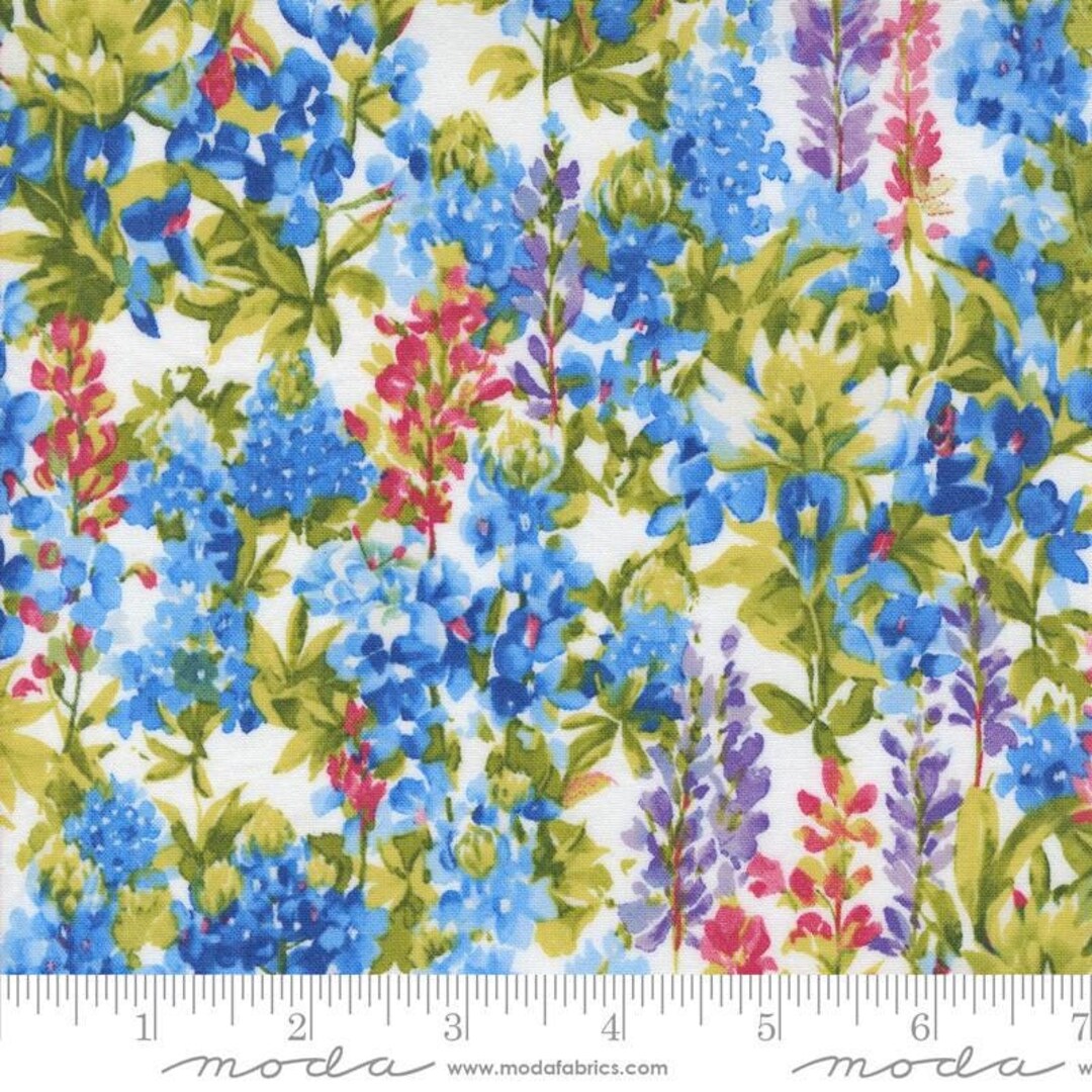 Wildflowers 2024 by Moda - Bluebonnets - Multi - Moda 33772 11 - Etsy