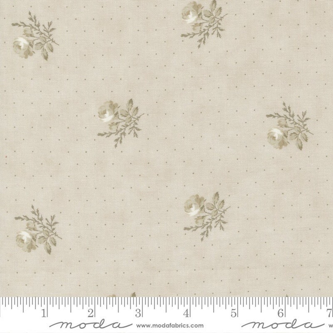 Ridgewood by Minick and Simpson - Roses/dots - Taupe - Moda 14972 12 - Etsy