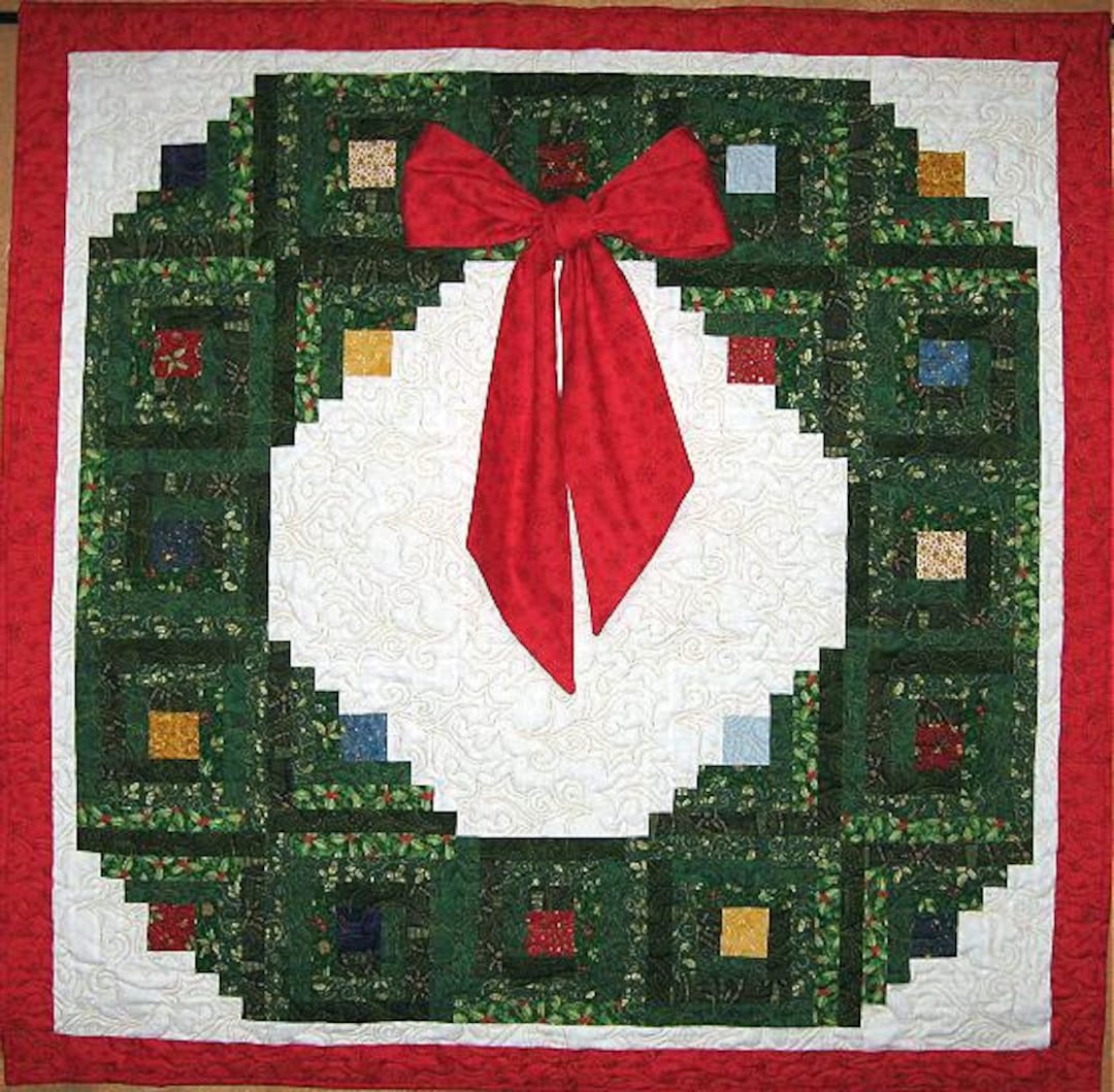 Home for Christmas - Log Cabin Wreath Pattern - Downloadable Version - Etsy