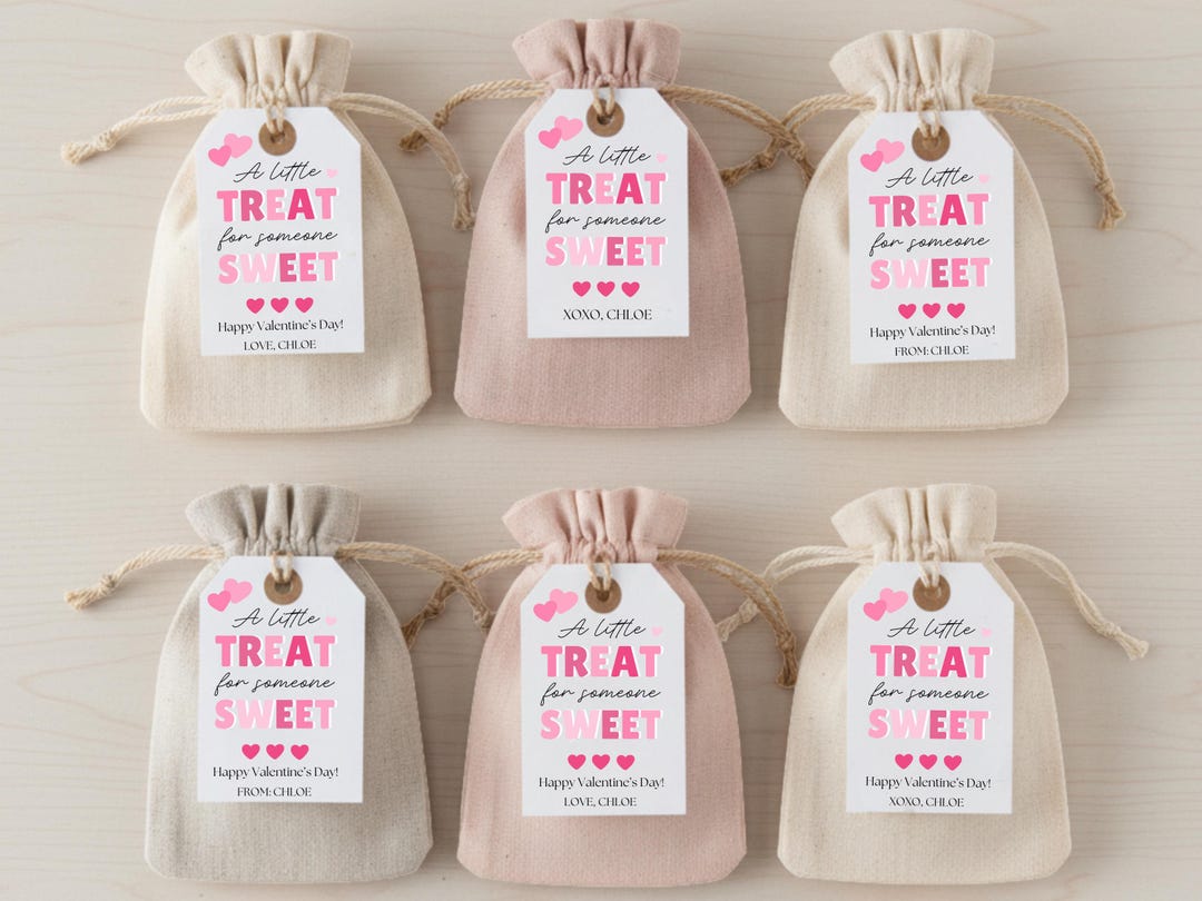 Editable Valentine's Day Treat Tags Printable, A Little Treat for ...