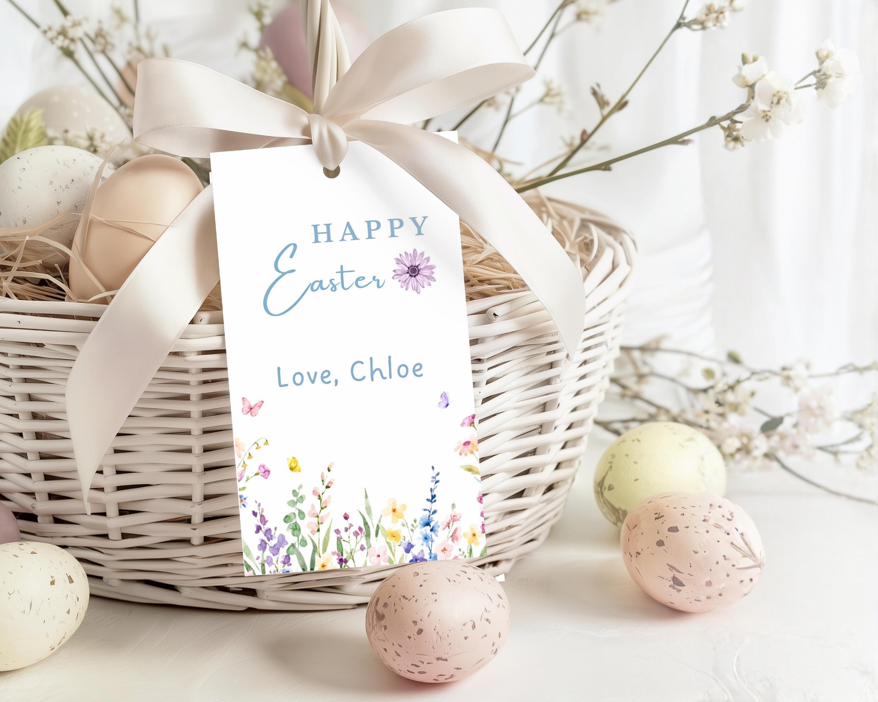Editable Easter Gift Tags, Spring Gift Tags Printable, Kids Easter ...